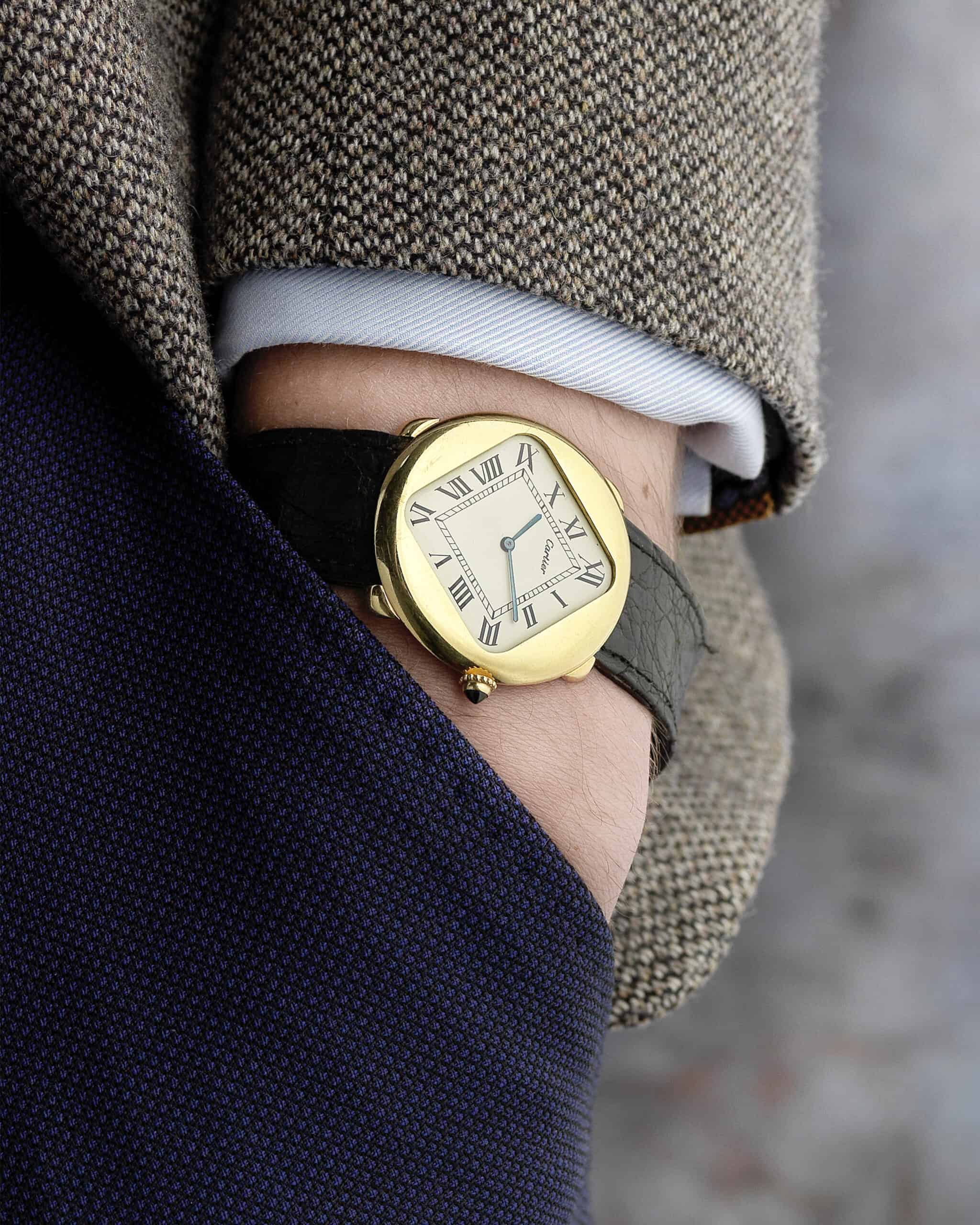 Rare And Stylish 1970’s Cartier Pebble ‘Turtle’ Watch Auctioned By ...