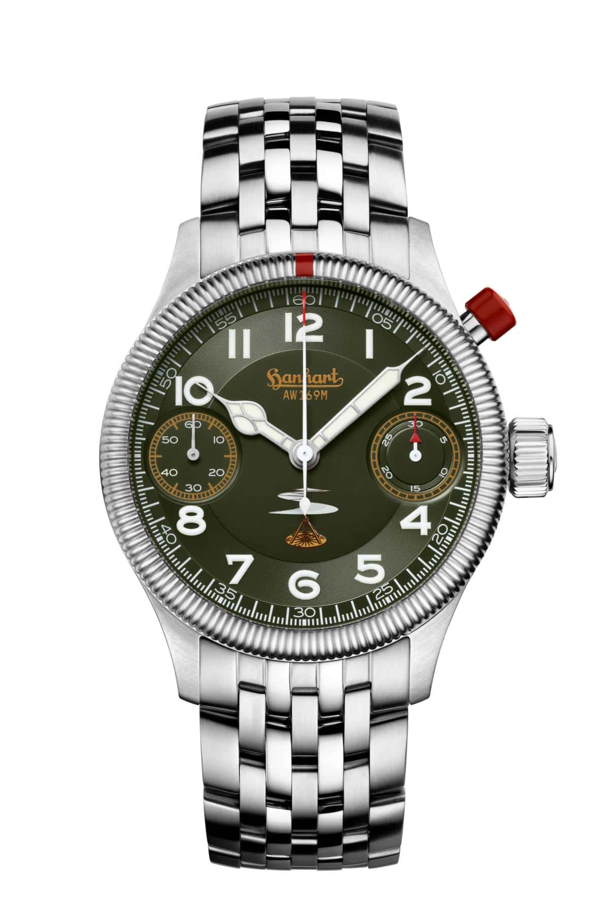 Hanhart Chronograph: AUSTRIAN AIR FORCE AW169M Limited Edition ...