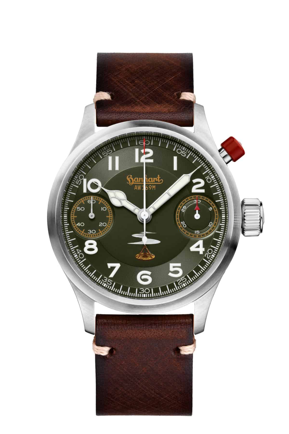 Hanhart Chronograph: AUSTRIAN AIR FORCE AW169M Limited Edition ...